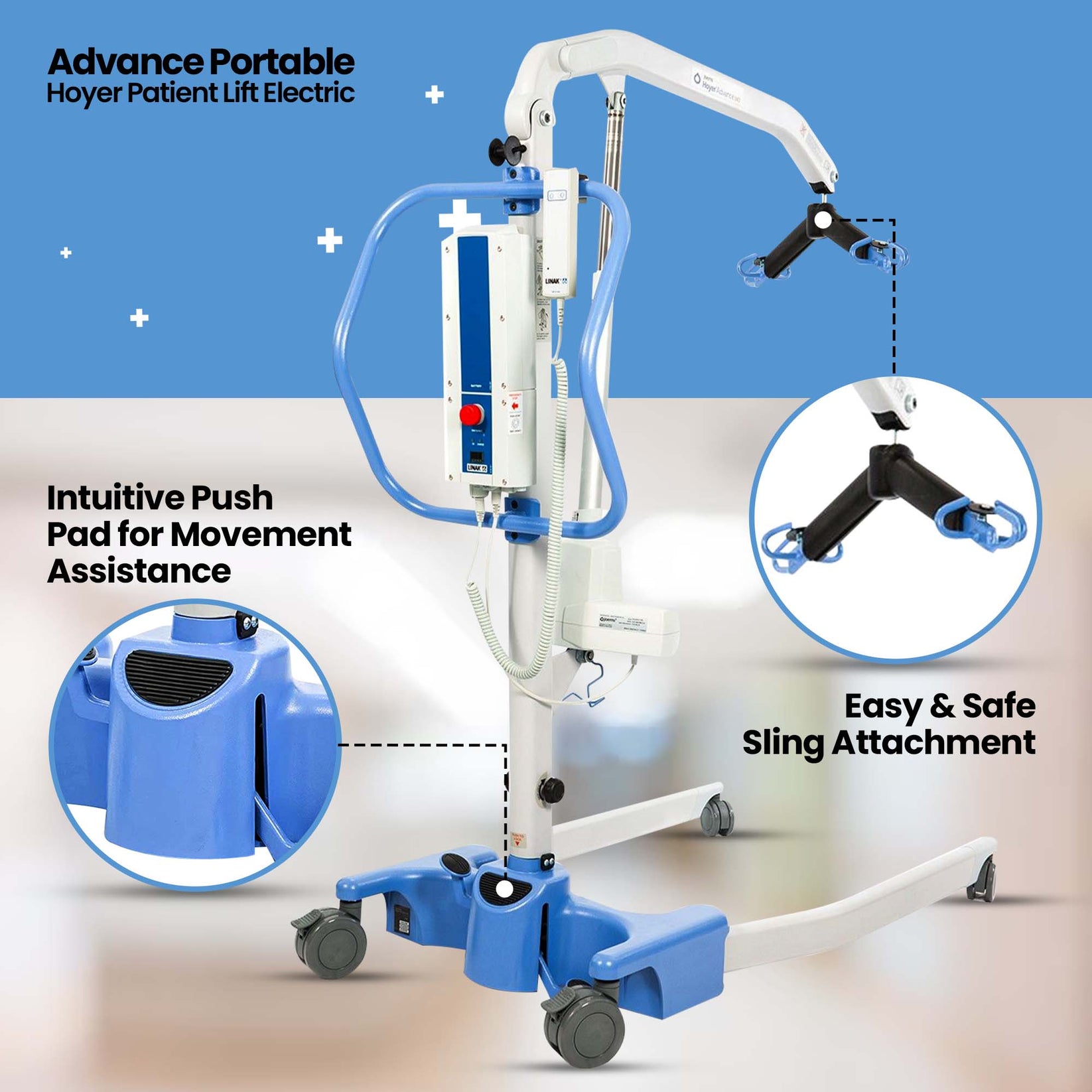 Joerns Hoyer Advance-E 340 Portable Patient Lift- Free Next Day Shippi ...