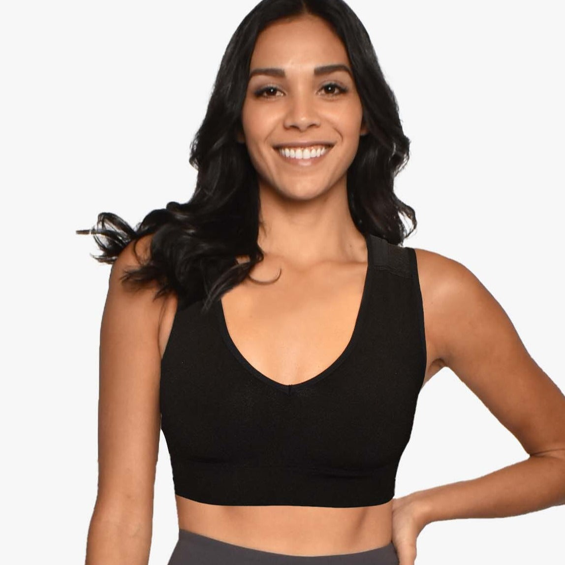 ALIGNMED PULLOVER POSTURE SPORTS BRA FOR WOMEN - BLACK – ShopOrthopedics